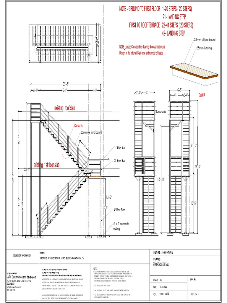 Staircase Design Details for Residence | PDF | Stairs
