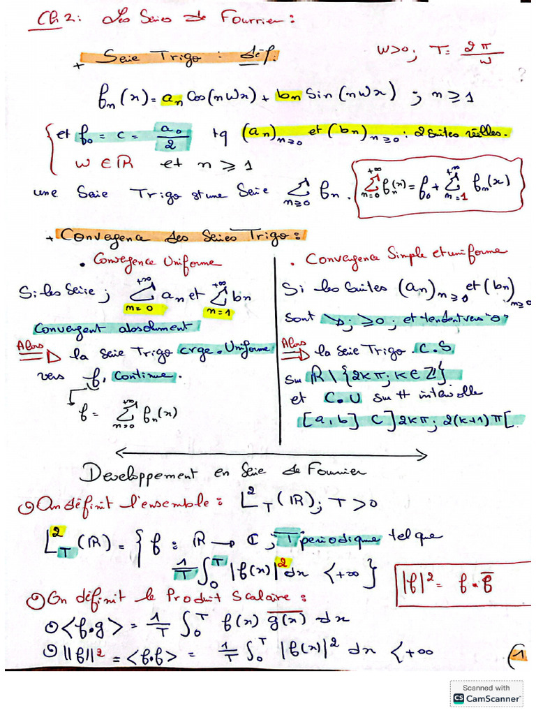 Resume Series de Fourrier | PDF