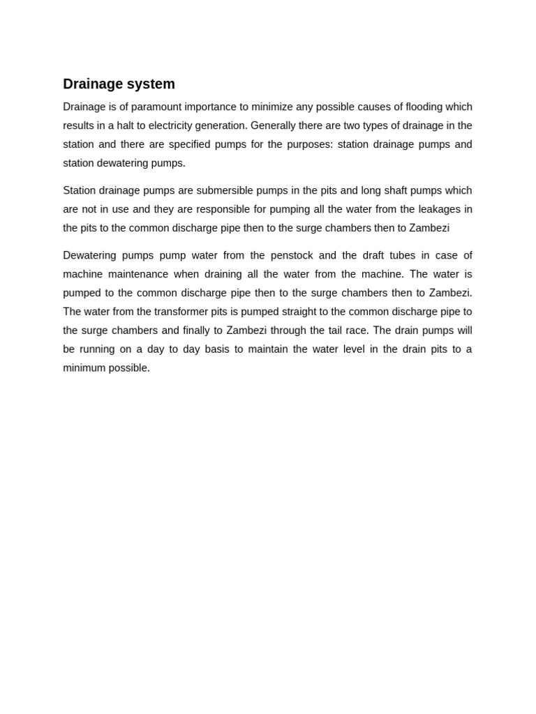 Power Station Drainage Systems | PDF