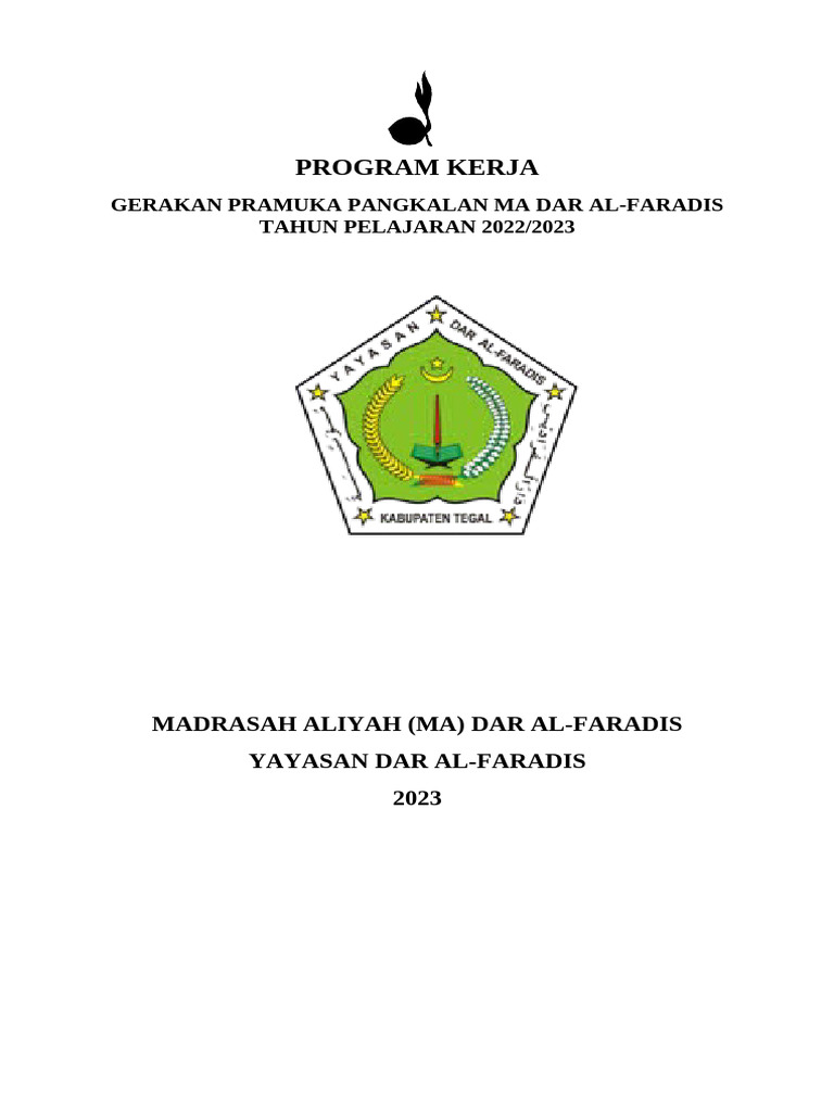 Program Kerja Pramuka MA Dar Al-Faradis | PDF