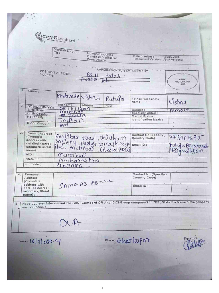 Rutuja Birdavade | PDF