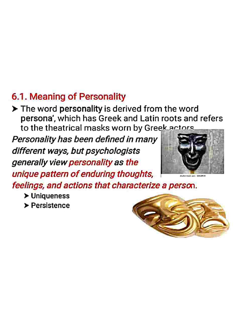 Personality and Theories of Personality and Defense Mechanisms | PDF