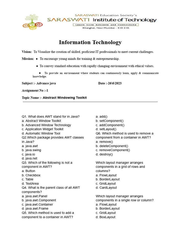 Ajp Assignment Pdf Port Computer Networking Computer Programming 6870