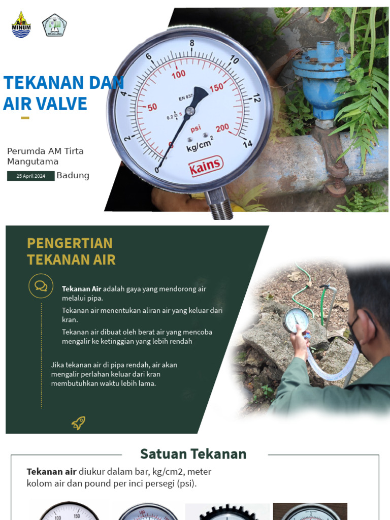 Survey Tekanan Air Dan Air Valve | PDF