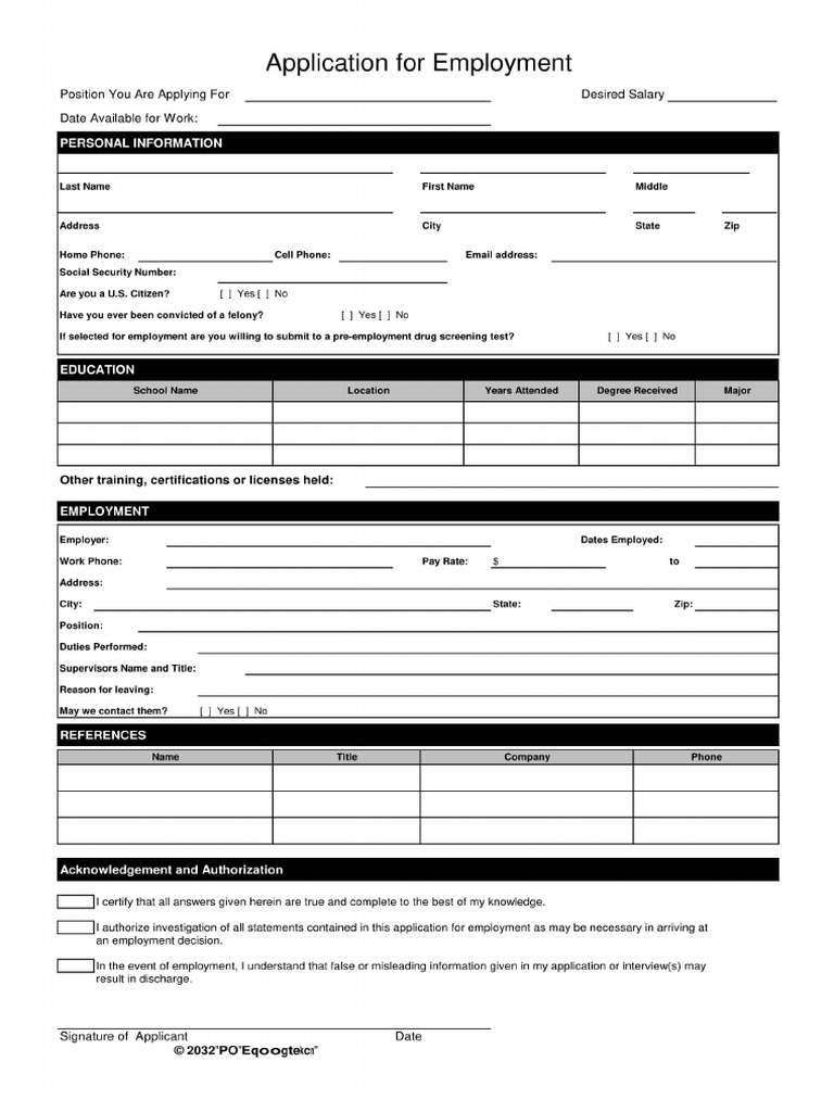 Employment-Application-Form-1 | PDF