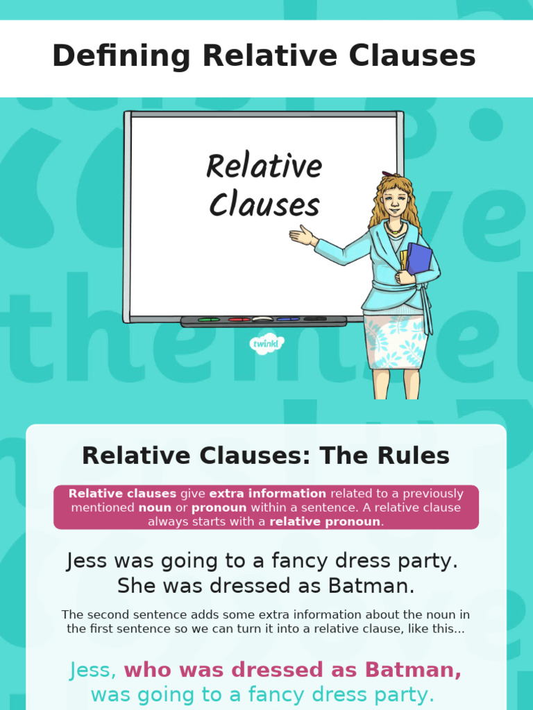 Grammar Revision Guide and Quick Quiz Relative Clauses - Ver - 1 | PDF ...