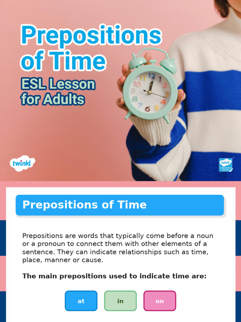 T 1715933972 Esl Prepositions of Time Adults A2 - Ver - 5 | PDF ...