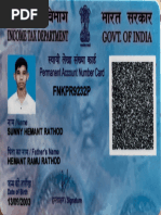 Pancard Back Side | PDF
