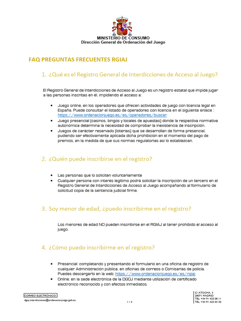 FAQ Preguntas Frecuentes | PDF | Documento de identidad
