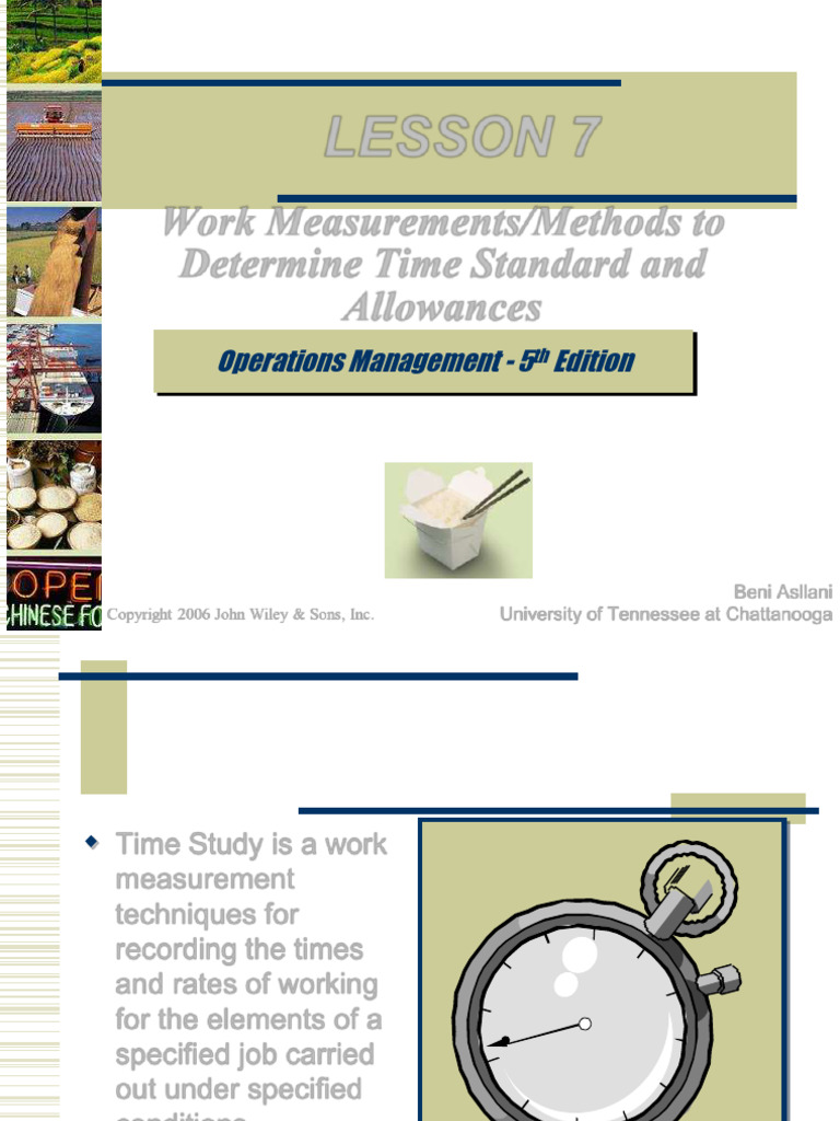 Lesson 7 Work Measurements and Methods To Determine Time Standards | PDF | Standard Deviation