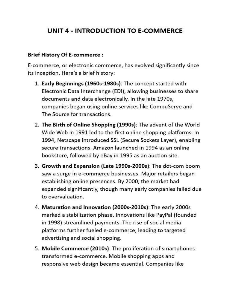 Unit 4 | PDF | E Commerce | Computing