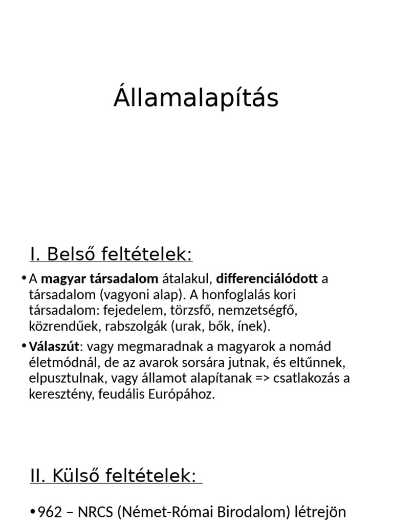 Államalapítás | PDF
