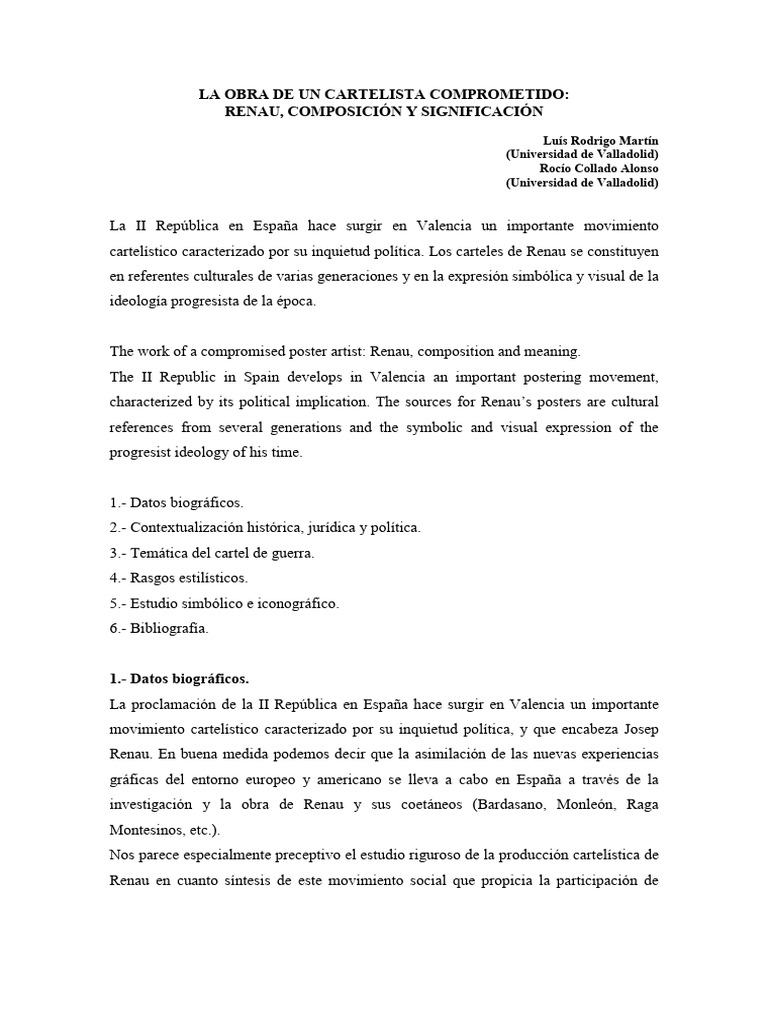 La Obra de Un Acartelista Comprometido. Renau, Composición y ...