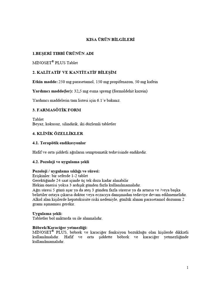 5785 Minoset Plus Tablet Kub | PDF