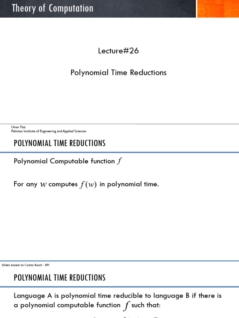 Polynomial Time Reductions | PDF | Mathematical Logic | Theory Of Computation