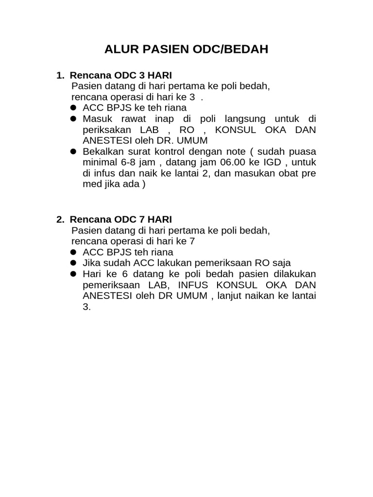 Alur Pasien Odc | PDF | Kesehatan Holistik | Sains & Matematika