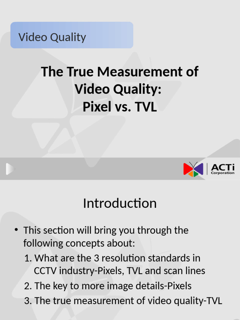 01-1 - Video Quality | PDF | Display Resolution | Video