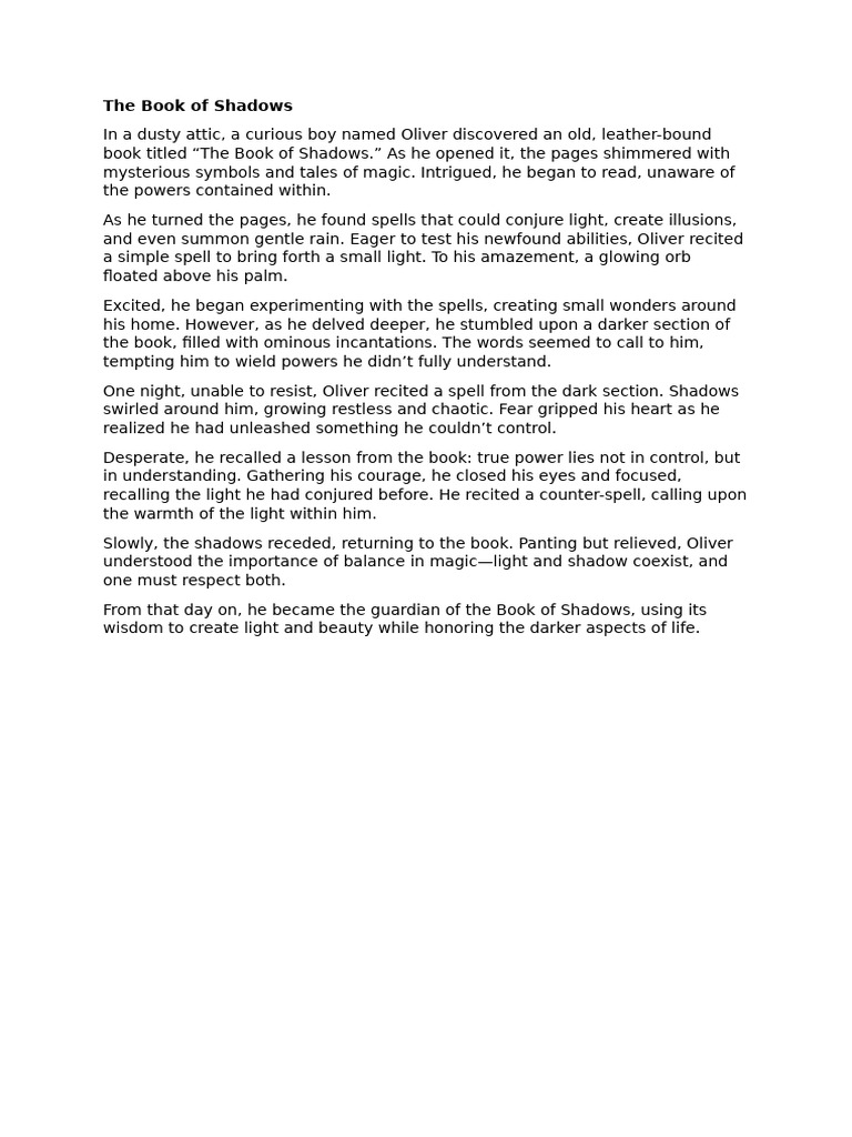 The Book of Shadows | PDF