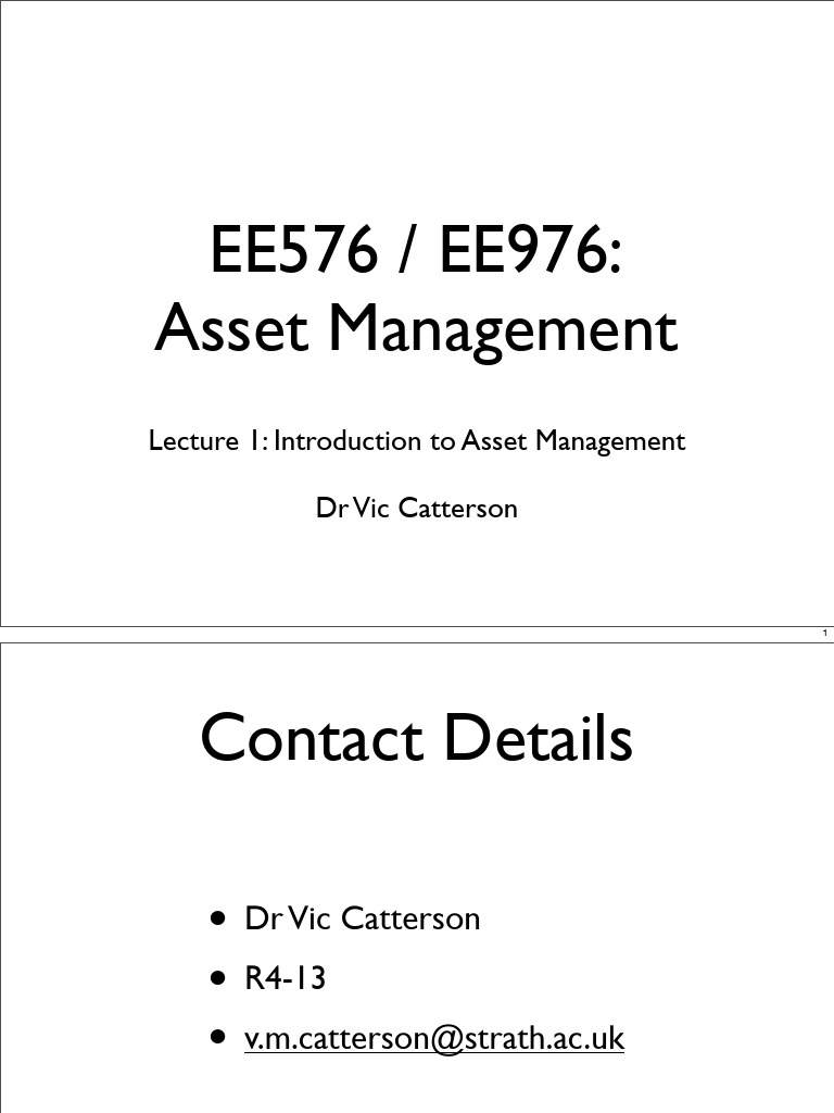 Lecture1 Handout | PDF | Asset Management | Economies Lecture1 Handout | PDF | Asset Management | Economies