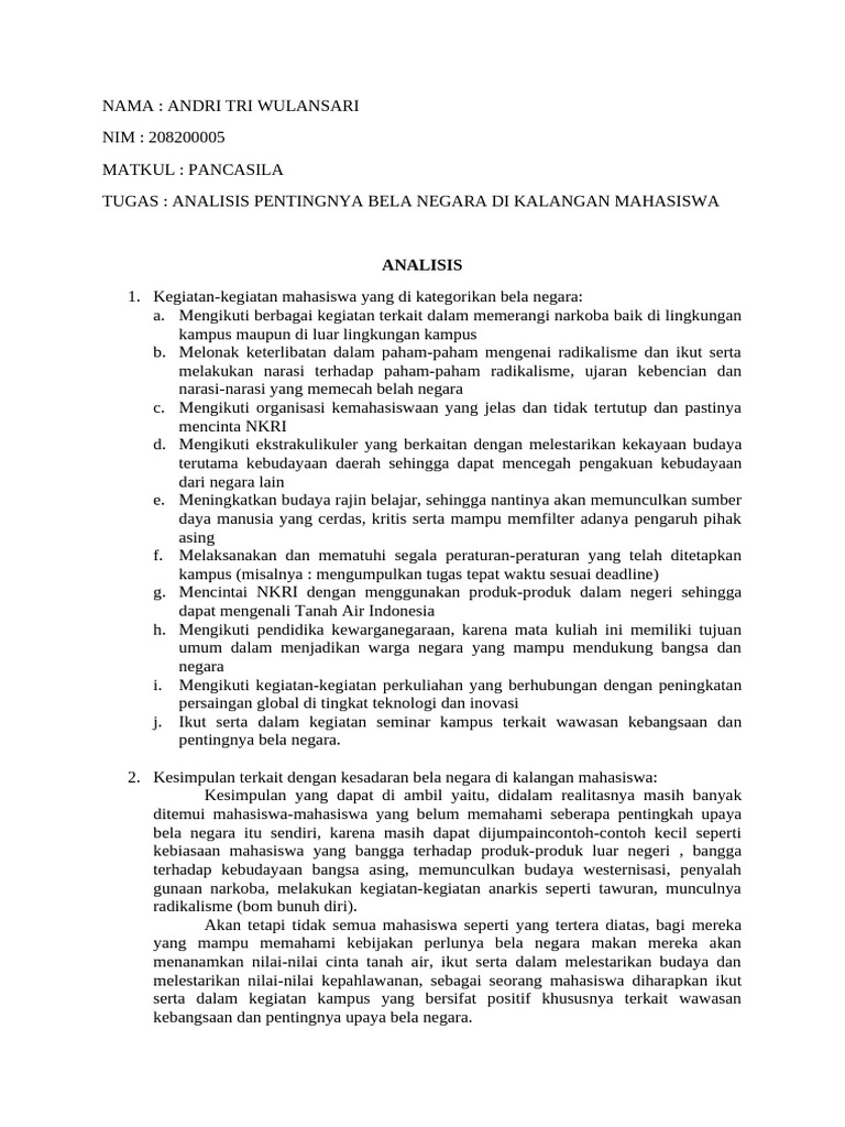 Analisis Matkul Pancasila | PDF