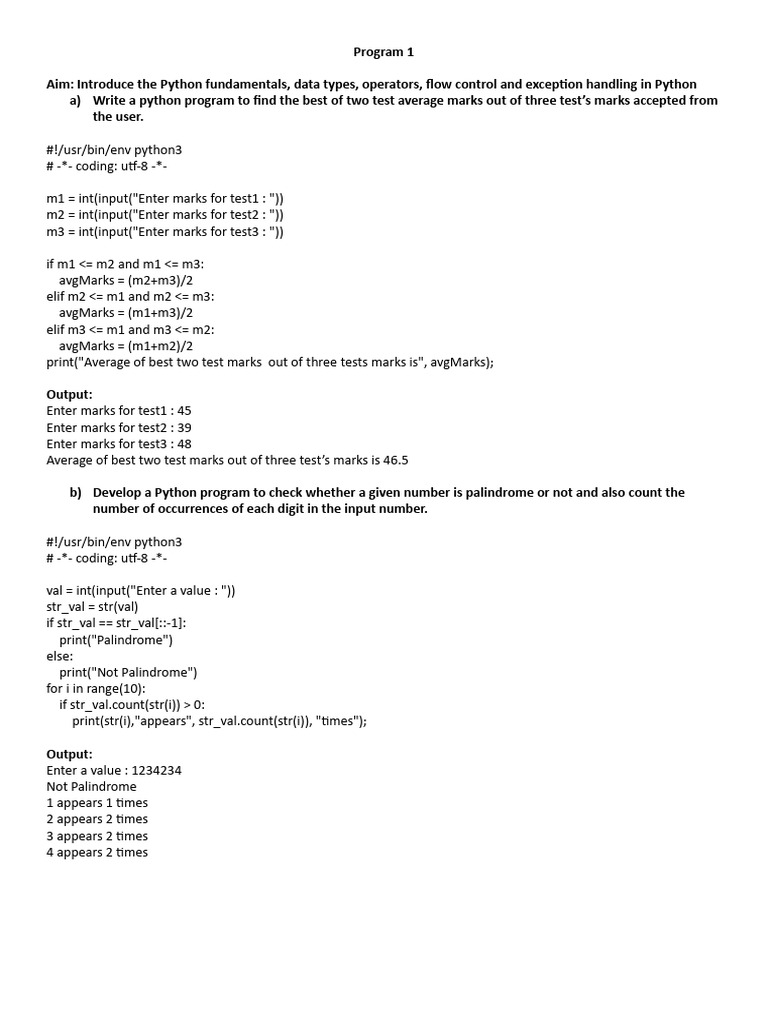 Python Lab | PDF | Python (Programming Language) | Parameter (Computer ... Python Lab | PDF | Python (Programming Language) | Parameter (Computer ...