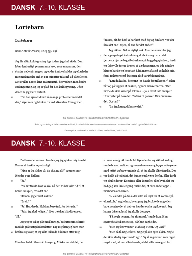 Lortebarn - Novelle | PDF