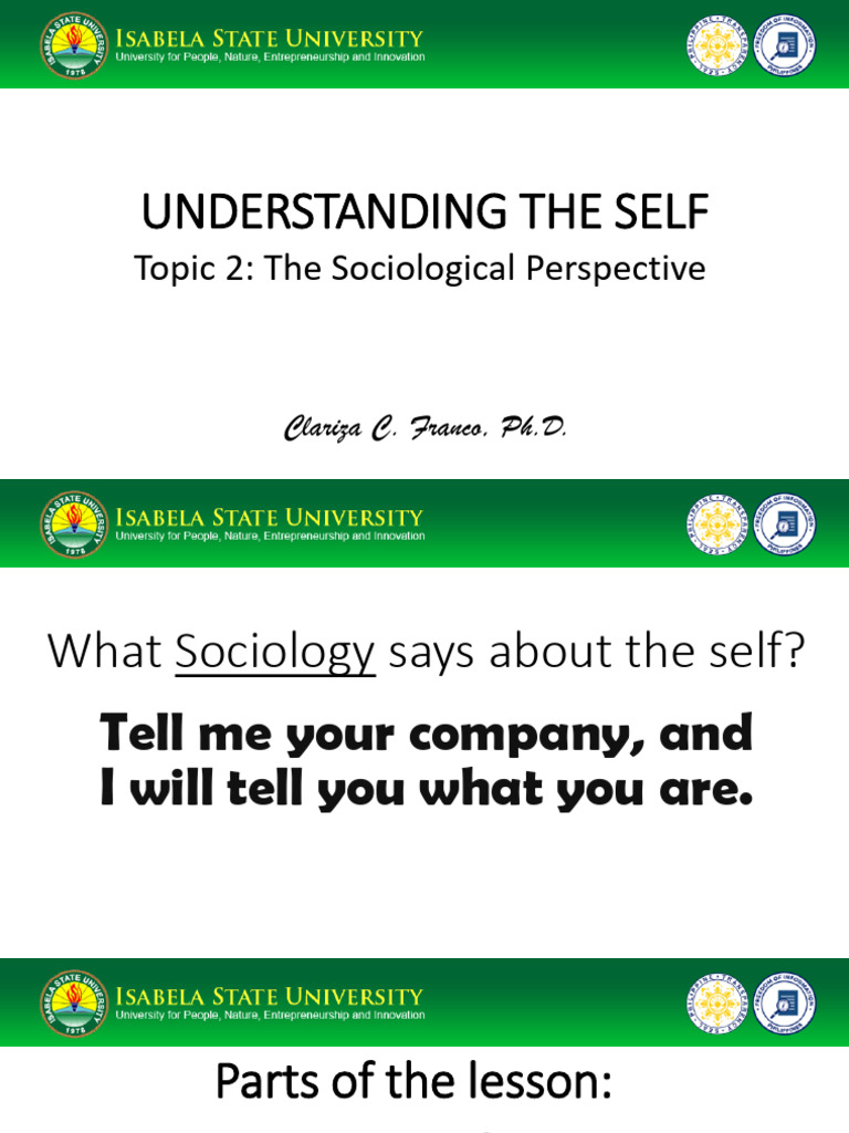 Topic 2 - Sociological Self | PDF | Psychological Concepts | Psychology Topic 2 - Sociological Self | PDF | Psychological Concepts | Psychology