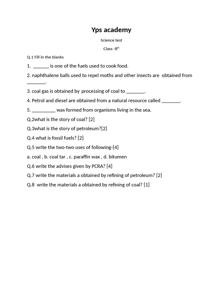 Class 8 TH Test | PDF