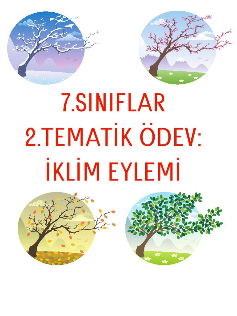 7.siniflar 2.tematik Ödev: İklim Eylemi | PDF