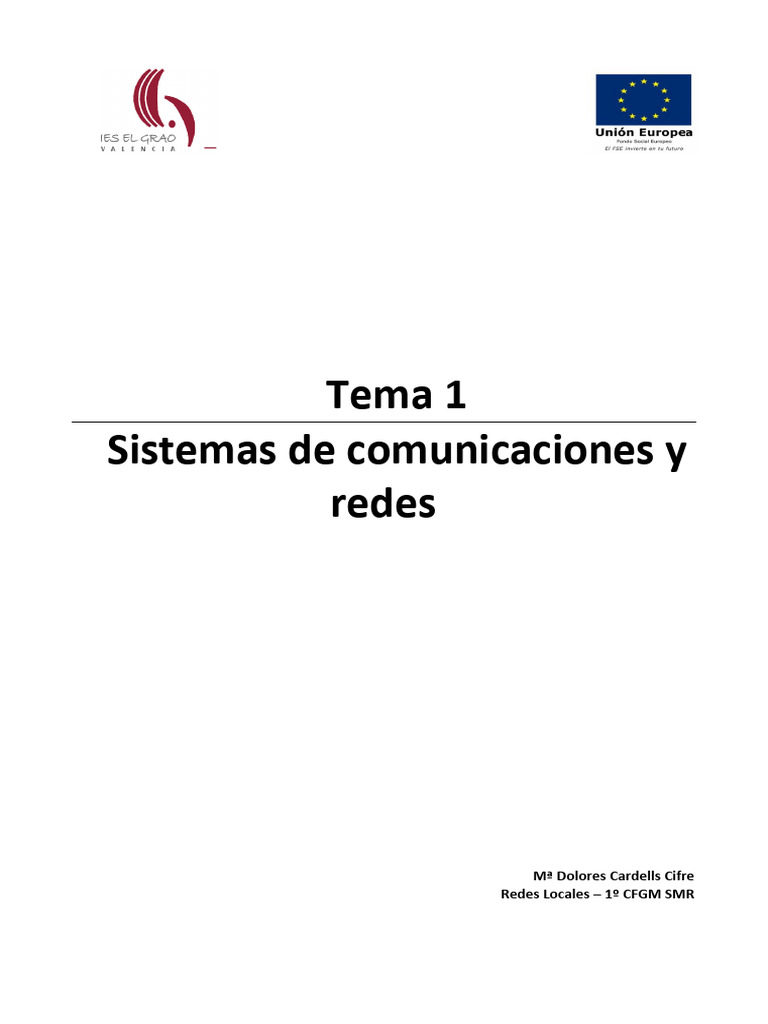 Redes Locales Tema 1 | PDF | Red de computadoras | Red de área amplia