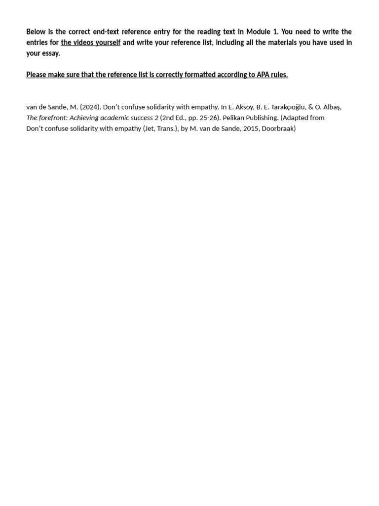 Module 1 Reading Text Reference Entry | PDF
