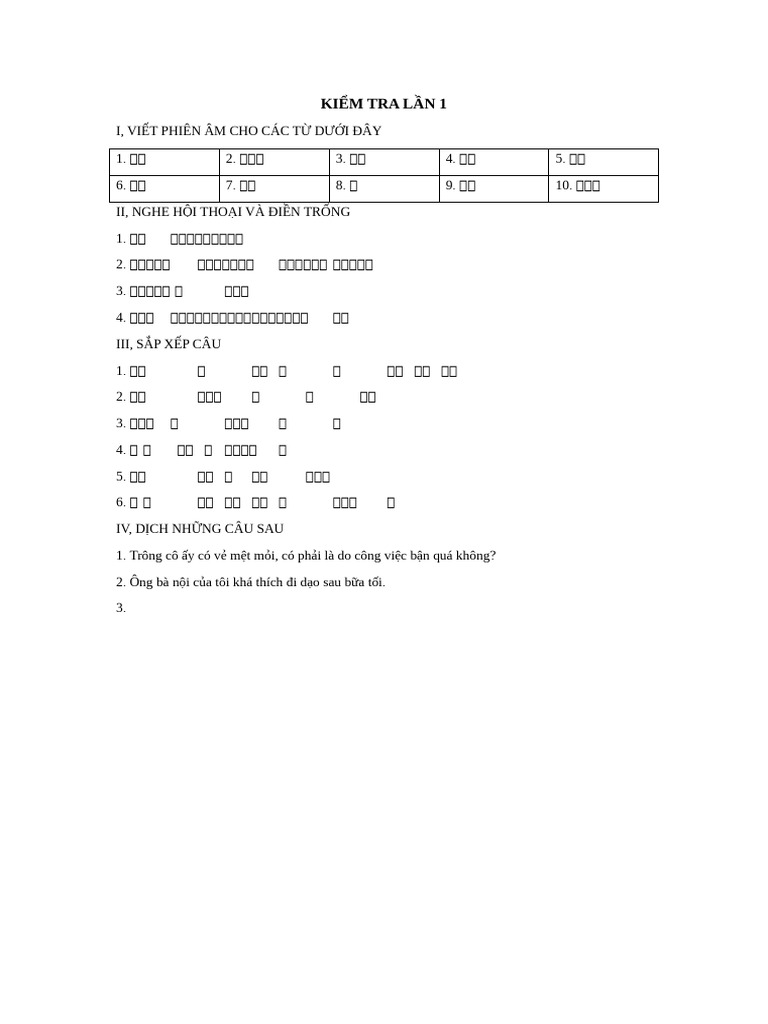 kiểm tra boya 1-16 | PDF