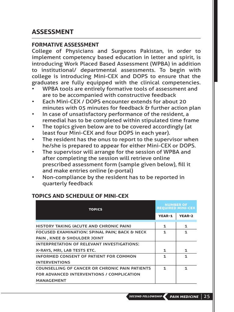 WPBA Guidelines for Pain Medicine Fellowship | PDF | Pain Management | Pain