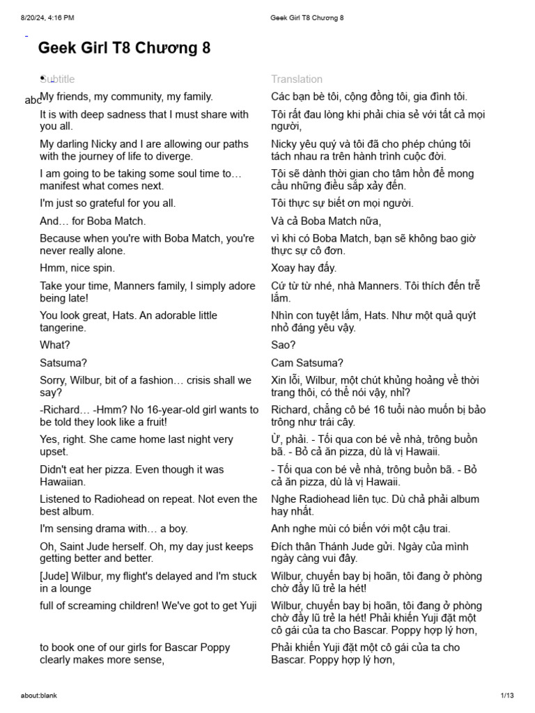 Geek Girl T8 Chương 8 | PDF