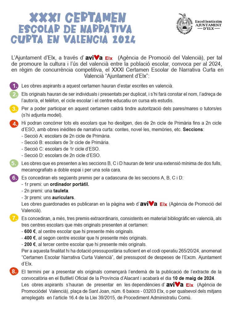 Bases Certamen Narrativa | PDF