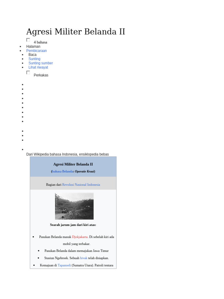 Agresi Militer Belanda II | PDF