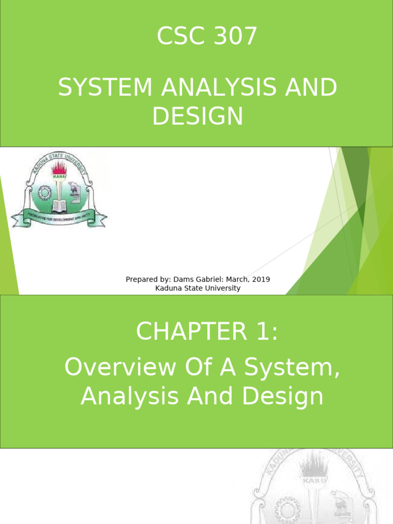 Chapter 01 Overview Of System Analysis And Design Modi Pdf System Input Output