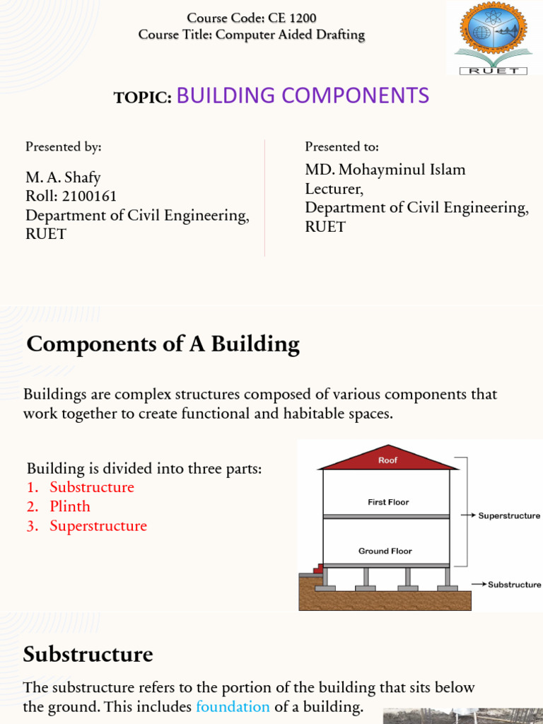 Building Components Overview | PDF | Stairs | Wall