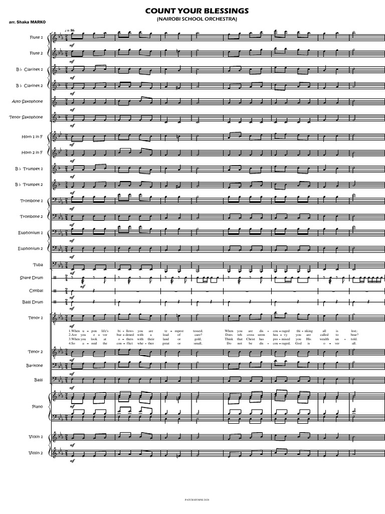 COUNT YOUR BLESSINGS-Score and Parts | PDF | Musical Instruments ...