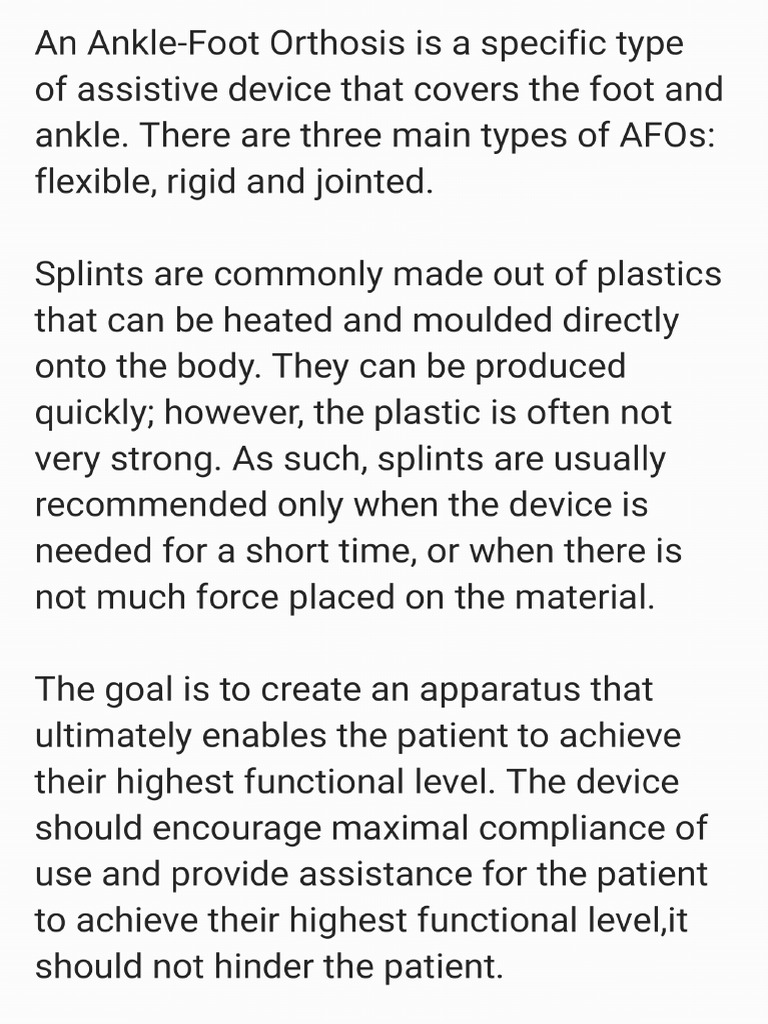 Afos and Splints | PDF