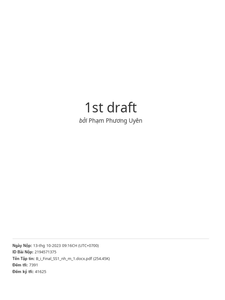 1st Draft 1 | PDF