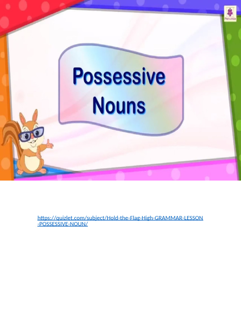 Understanding Plural Possessive Nouns | PDF