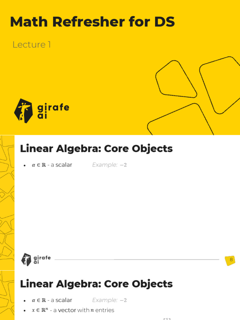 lecture00-linear_algebra_recap | PDF | Basis (Linear Algebra) | Matrix ...