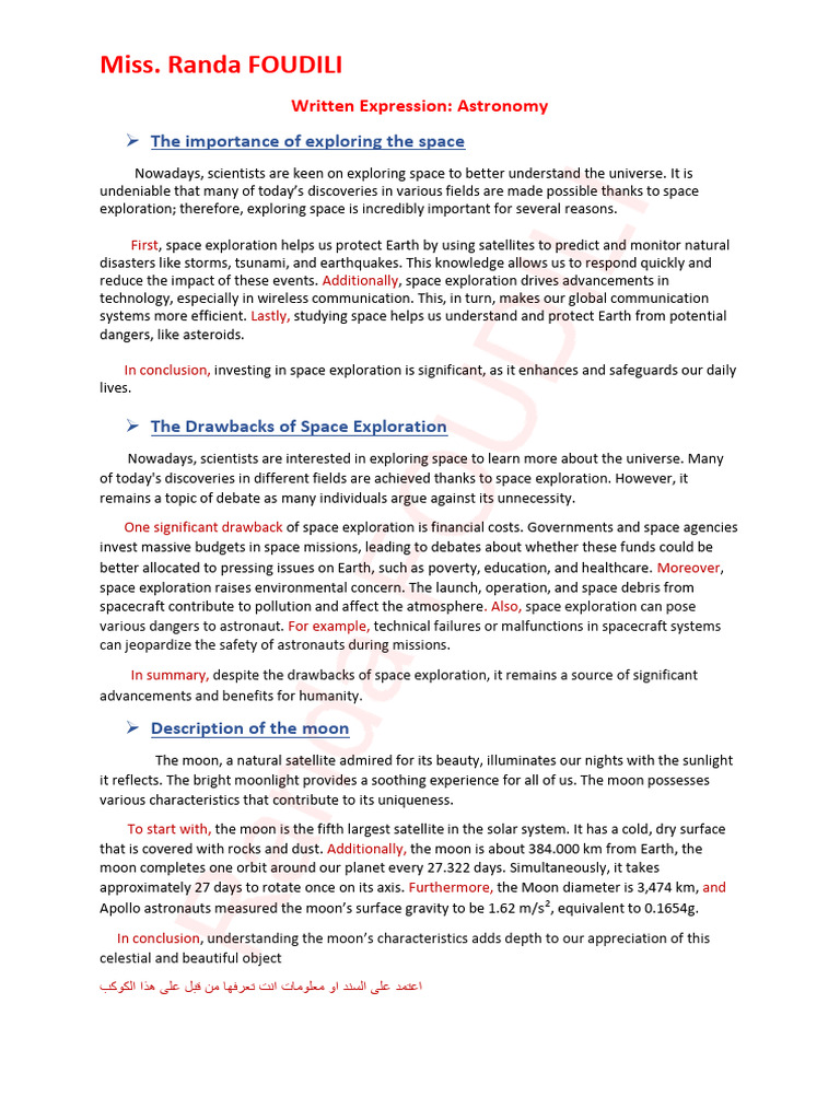 Astronomy. Written Expression | PDF | Space Exploration | Moon