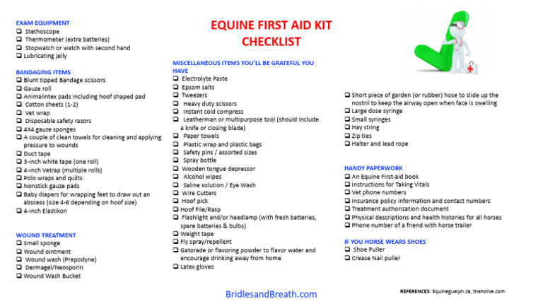 AOTH First Aid Kit Checklist | PDF