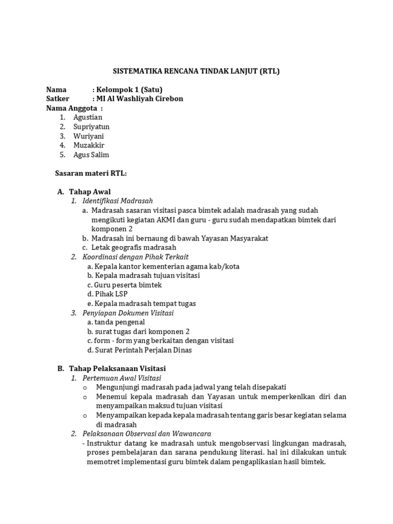 Kelompok 1 - FORMAT RTL IV | PDF