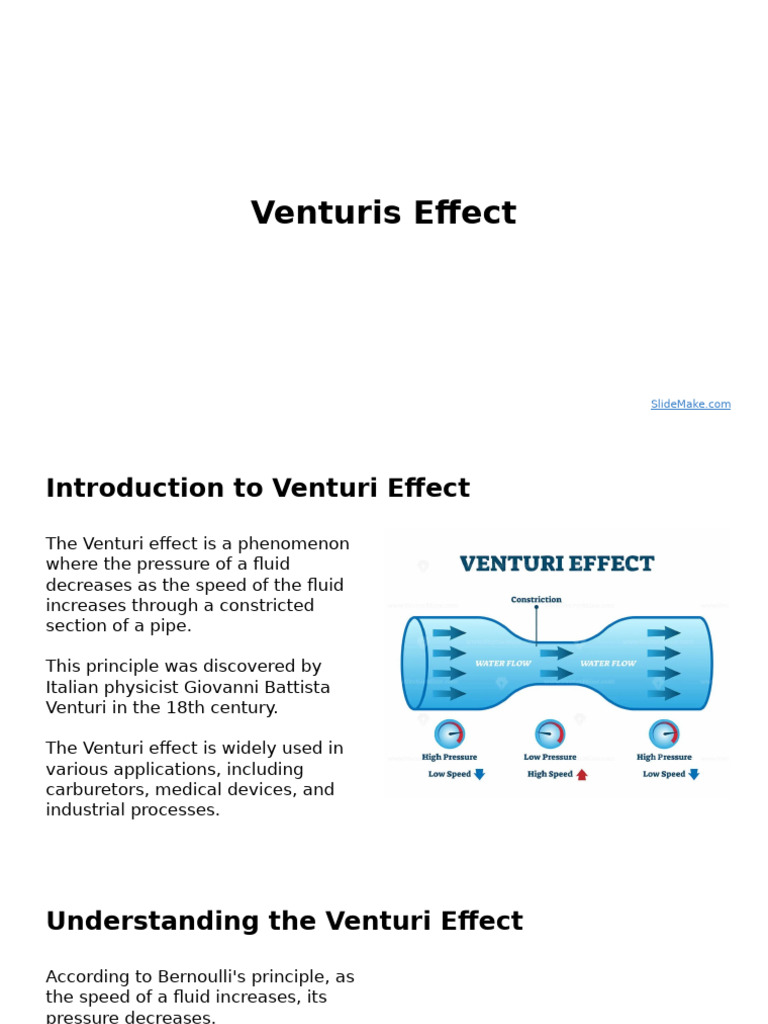 Venturi Effect: Engineering Applications | PDF | Chemical Engineering ...