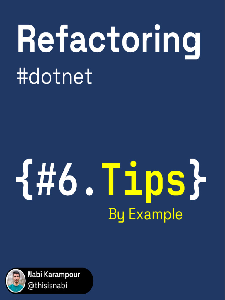 6 Refactoring Tips | PDF