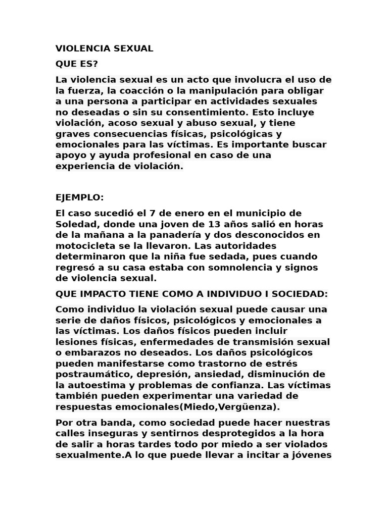 VIOLENCIA SEXUAL | PDF