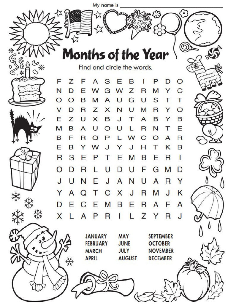 MONTHS OF THE YEAR | PDF